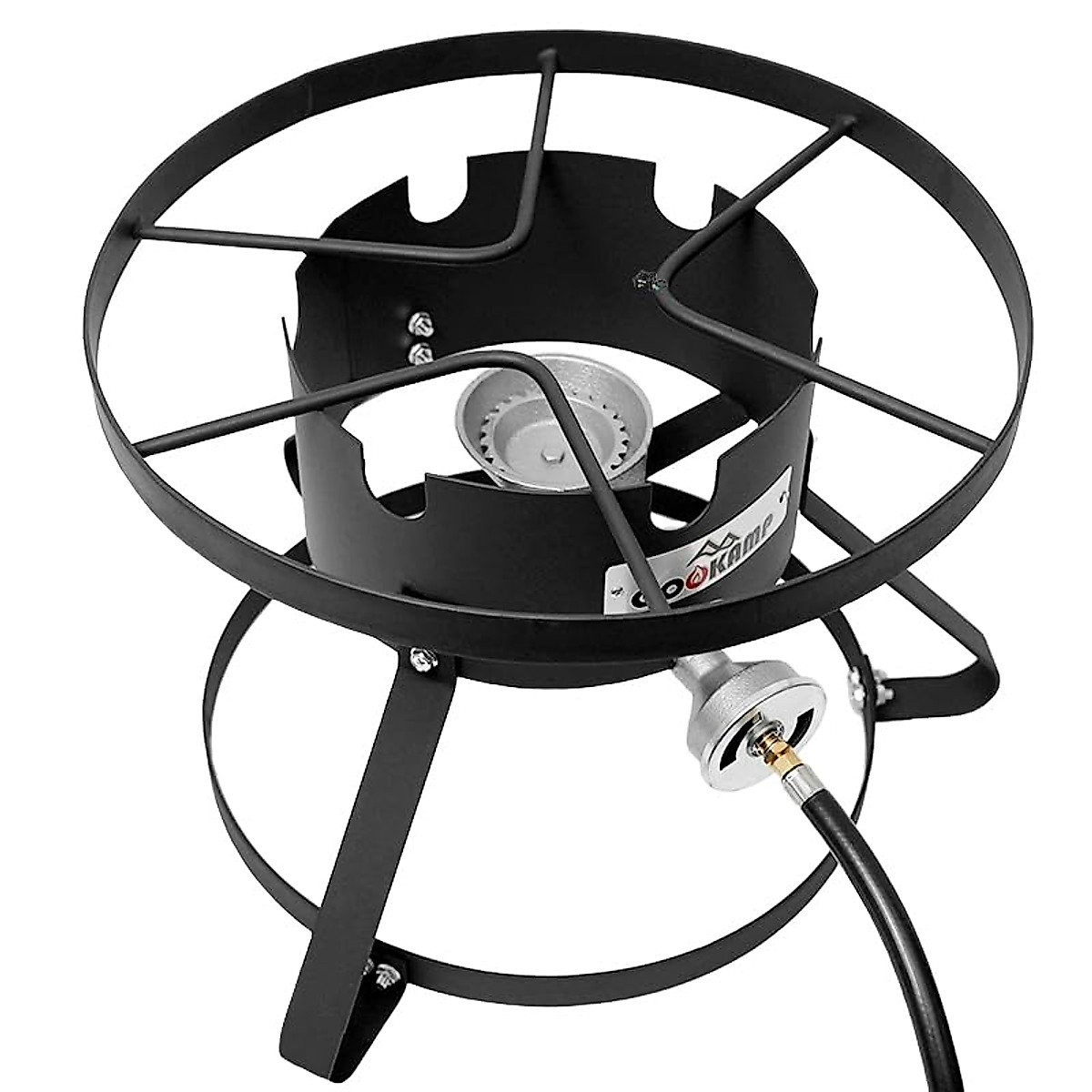 COOKAMP High Pressure 1-Burner Outdoor Propane Gas Cooker with 0-20 PSI Adjustable Regulator and Hose SA1600