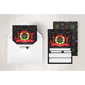 Your Main Event Prints Christmas Baby Shower Invitation, Bundle of Joy Holiday Baby Shower Announcement Invite, 20 Fill in Invitations and Envelopes