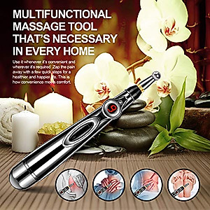DANGSHAN 3-in-1 Acupuncture Pen, Electronic Acupuncture Pen, Pain Relief Therapy, Meridian Energy Pulse Massage Pen, Powerful Meridian Energy Pen Relief Pain Tools