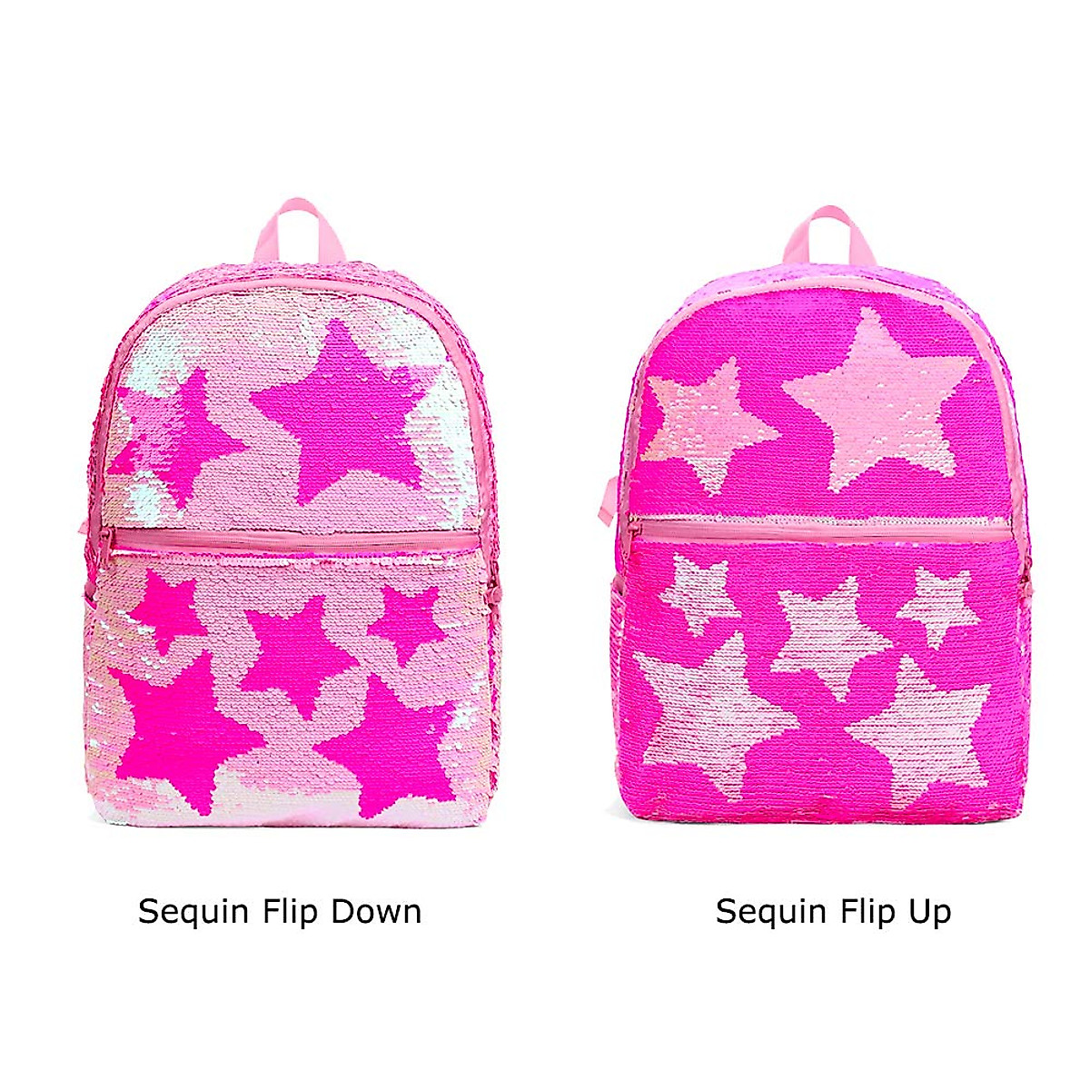 Le Vasty Sequin School Backpack for Girls Boys Kids Cute Kindergarten Elementary Book Bag Bookbag Glitter Sparkly Back Pack One_Size