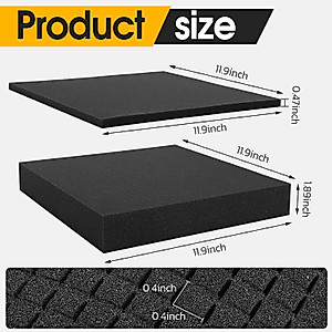 4 PCS Pick Apart Foam Insert -2 Size Pick and Pluck Foam -Pluck Pre Cube Sheet Foam with Bottom Use for Board Game Box Cases Storage Drawer (black 30 * 40)