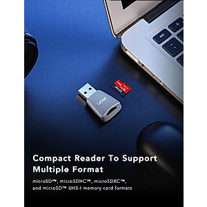 Lexar Micro SD Card Reader, USB 3.2, Up to 170MB/s Read/Write Speed for MicroSDXC/SDHC TF Memory Card (LRW330U-BNBEG)