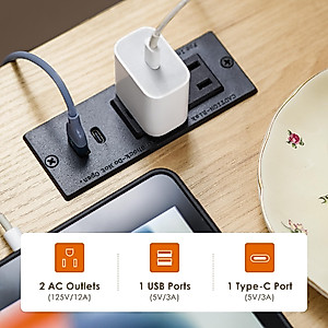 Fluted Nightstand with Charging Station, 19.7 inch Wide End Table with 2 Drawers, Modern Wood Bedside Table for Bedroom, Natural