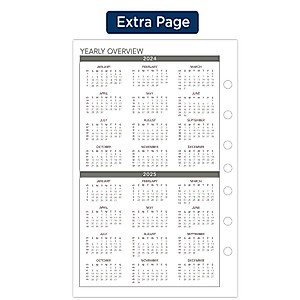 AT-A-GLANCE 2024 Monthly Planner Refill, 12024 Day-Timer, 5-1/2" x 8-1/2", Size 4, Desk Size, Loose-Leaf (061-685Y-24)