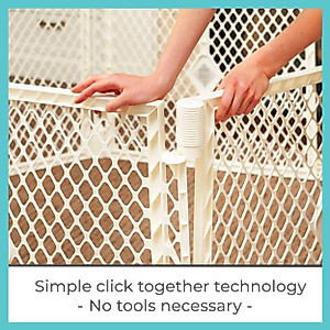 Toddleroo by North States Superyard Ultimate 2 Panel Extension, Made in USA: Increases play space up to 34.4 sq. ft. (Adds 64", Ivory)