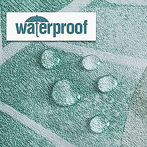 KGORGE Shower Curtains for Bathroom - Tropical Leaves Plant on White Background Odorless Curtain for Bathroom Showers and Bathtubs, 72 x 72 inches Long, Hooks Included