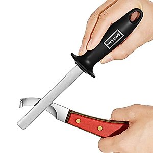 Antidious Hoof Knife Sharpener, 5 inch Farrier tool Honing Rod with Diamond Coated to Keep Hoof Knives and Cutting Instruments Sharp Black