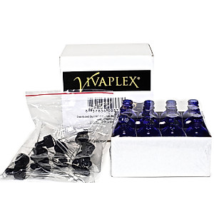 Vivaplex 12, Cobalt Blue, 2 oz, Glass Bottles, with Glass Eye Droppers