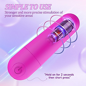 Vibrator, Mini Vibrator, Vibrator Bullet, Rechargeable Discreet Adult Toys for Women Personal Massager with 10 Vibration Stimulator Adult Sex Toy for Women Couples, Purple