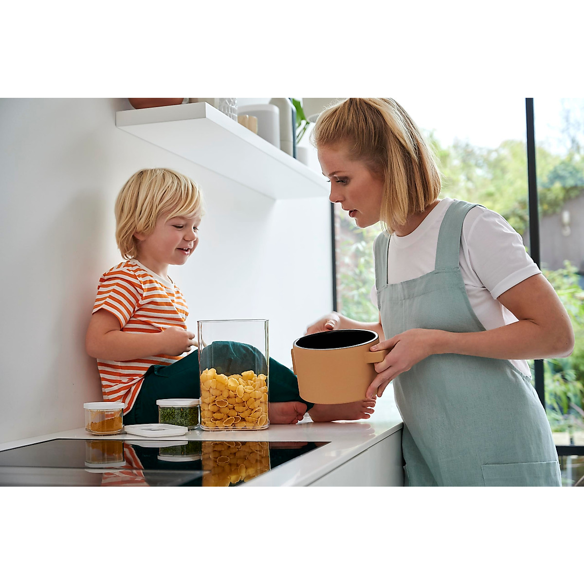 Mepal Modula Transparent Food Storage Container | 15oz/450ml | Perfect for Dry Goods | Dishwasher Safe | White Framed Lid | BPA Free | Made in Holland