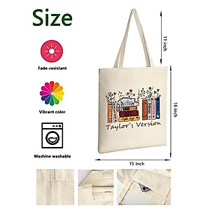 AUSVKAI Cute Canvas Tote Bag Aesthetic For Women Book Book Grocery Bag Cotton Vacation Shopping Beach Totes Gift -Cat