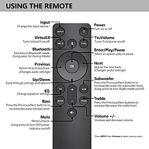 for VIZIO-Soundbar-Remote, Replacement for VIZIO 5.1/2.1 Home Theater Sound Bar，for VIZIO M/V/P Series Home Audio Sound System