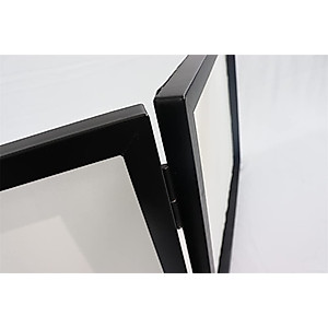 Sardoxx DJ Booth DJ Facade Portable DJ Event Booth Foldable Cover Screen Metal Frame Booth Front Board Video Light Projector Display Scrim Panel w/Travel Bag Black White Scrims