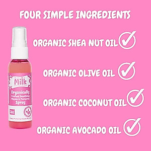 MustLoveMilk Soothing Organic Hydrating Nipple Spray - Breastfeeding and Pumping Essential - Calming Alternative to Nipple Balms and Butter