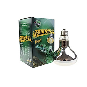 YauldSun 100W UVB UVA Reptile Basking Heat Light Bulbs Self-Ballasted UV Sun Lamp for Bearded Dragon Lizard Tortoise Turtle Amphibian 1 Pack
