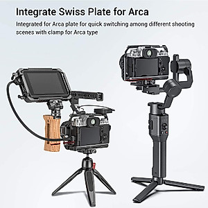 SmallRig X-T4 Camera Cage for FUJIFILM X-T4, Aluminum Alloy Cage with NATO Rail and Cold Shoe Mount for Microphone and Light CCF2808