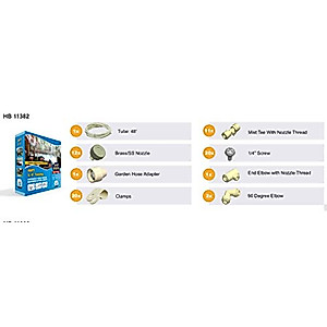 Hydrobreeze Pre-Assembled Misting System 48 Feet 1/4 in Beige Tubing - 12 Nozzles