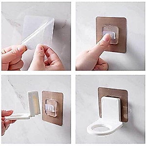 2pcs Shower Gel Bottle Rack Hook Bracket,Self Adhesive Wall Mounted Shampoo Holder Hook Shower Gel Bottle Rack Hanger Liquid Soap Holder Hand Sanitizer Suction Wall Seamless Hook for Kitchen Bathroom