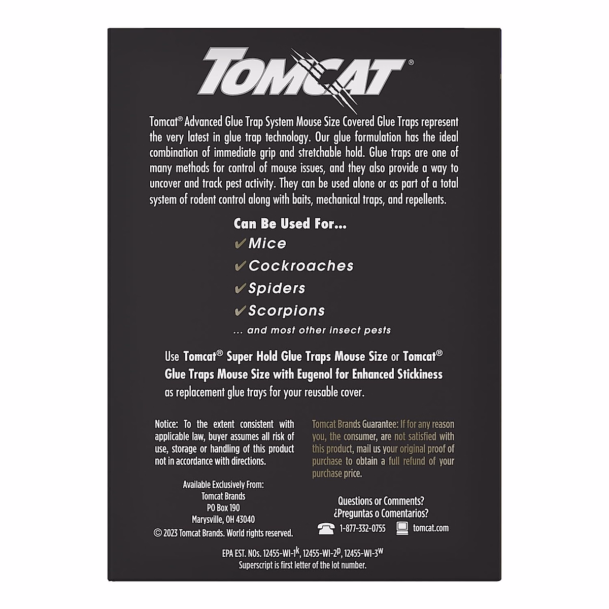 Tomcat Advanced Glue Trap System Mouse Size Covered Glue Traps with 2 Reusable Covers and 4 Disposable Glue Traps