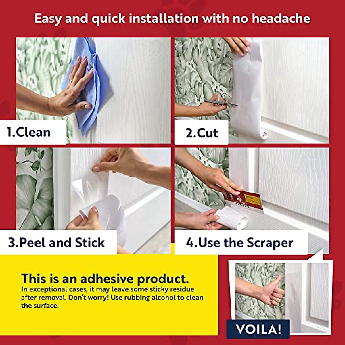 Panther Armor 3-Pack Door Protector from Dog Scratching - 3 x 40" x 8.2" Cat Scratch Door Frame Protector Anti Dog Scratch - Door Guard for Dogs Clear