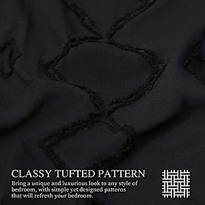 Safe and Sound Duvet Cover, Soft, Breathable 3 Pieces Bedding Set with Zipper Closure, 8 Corner Ties, 2 Pillow Shams, 1 Duvet Cover for All Seasons (Queen, 90X90 Inches, Black-No Comforter)
