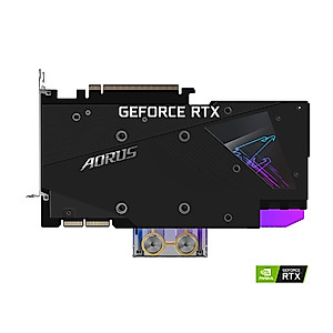GIGABYTE AORUS GeForce RTX 3090 Xtreme WATERFORCE WB 24G Graphics Card, WATERFORCE Water Block Cooling System, 24GB 384-bit GDDR6X, GV-N3090AORUSX WB-24GD Video Card