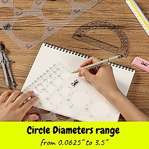 Mr. Pen- Circle Template, 2 pcs, Large and Small Size, Circle Stencil, Circle Ruler, Circle Templates for Drafting, Circle Template for Drawing, Circle Tracers for Drawing, Circle Tracer