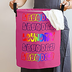 Customized Name Laundry With Personalized Text Dirty Clothes Basket Hamper for Bedroom Livingroom Boy Girls Family