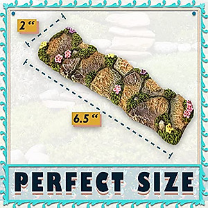 Twig & Flower The Miniature Fairy Garden Accessories, Fairy Garden Walkway, Fairy Garden, Gnome Decor with Fairy Moss and Flowers, Fairy Accessories for Fairy House Gnome Gifts for Her