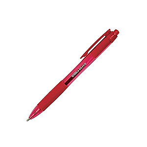 Office Depot® Retractable Ballpoint Pens With Grips, Medium Point, 1.0 mm, Black/Blue/Red Barrels, Black/Blue/Red Inks, Pack Of 50