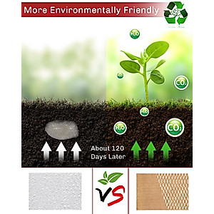 Honeycomb Packing Paper Wrap 15” x 158’, Brown Recycled Moving Supplies Eco-Friendly Bubble Paper Packing Wrapping for Fragile Items, Glassware, Ceramics, Electronics and Decorations Packaged Bouquet