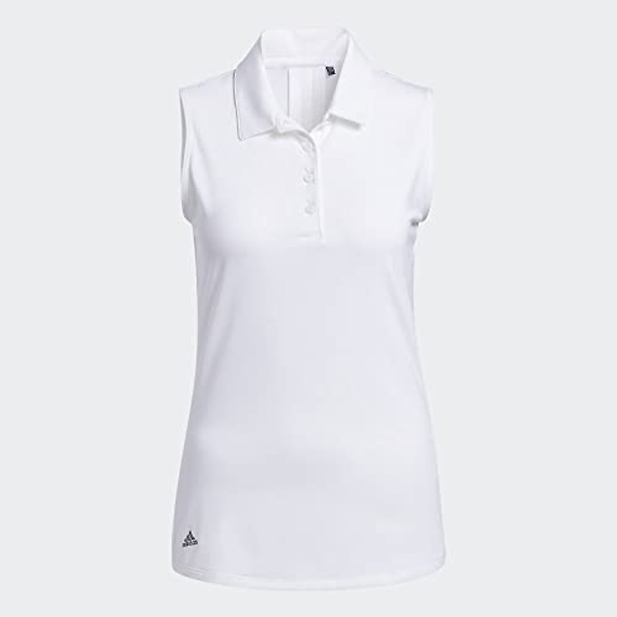 adidas Golf Women's Ultimate365 Primegreen Sleeveless Polo Shirt, White, Extra Large