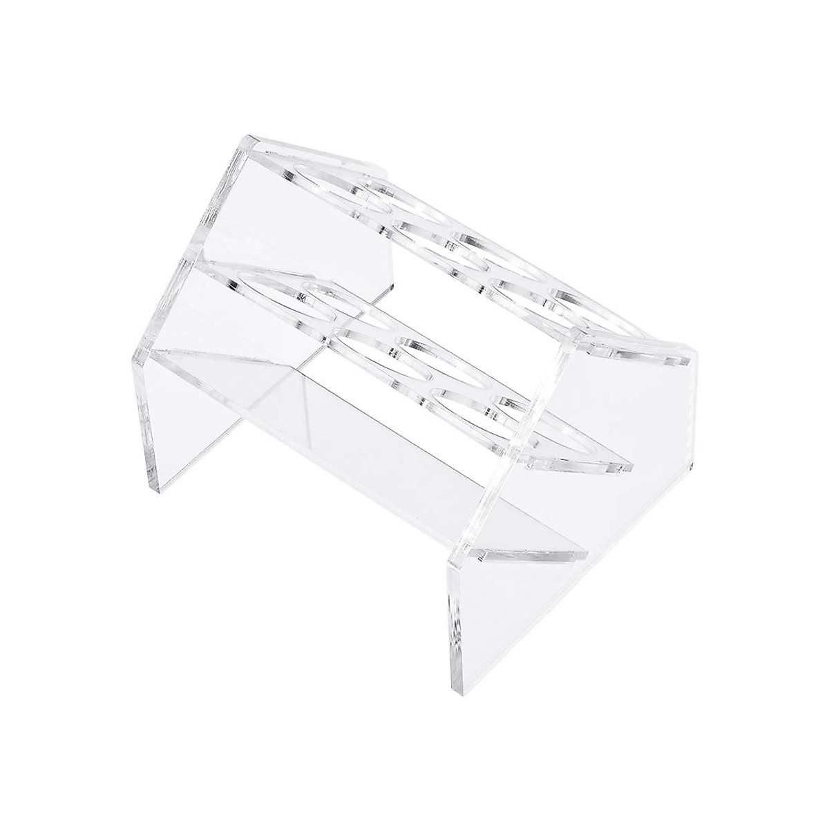 uxcell Slant Rack Acrylic Test Tube Holder 6 Wells for 50ml Centrifuge Tubes Clear