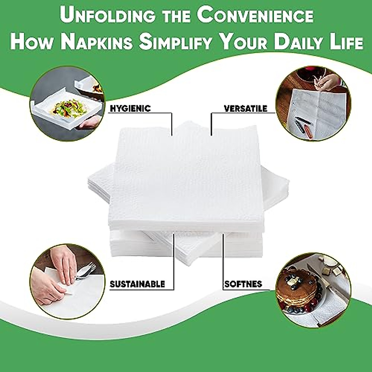 Perfect Stix Elegant Lunch 1 Ply, white, Pack of 1000ct