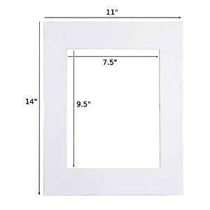 A Plus Max White 11x14 Mat Board For Picture Framing Pack of 20