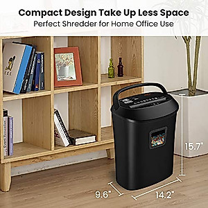 Paper Shredder,VidaTeco 58dB 14-Sheet Cross-Cut Shredder with US Patented Cutter,Also Shreds Card/CD, Heavy Duty Paper Shredder for Home Office,Durable&Fast with Auto Jam Proof,6.6-Gallon Bin (ETL)
