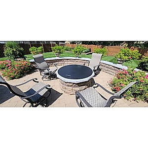 42" Dia Round Galvanized Steel Plated Fire Pit Cover/Snuffer Lid