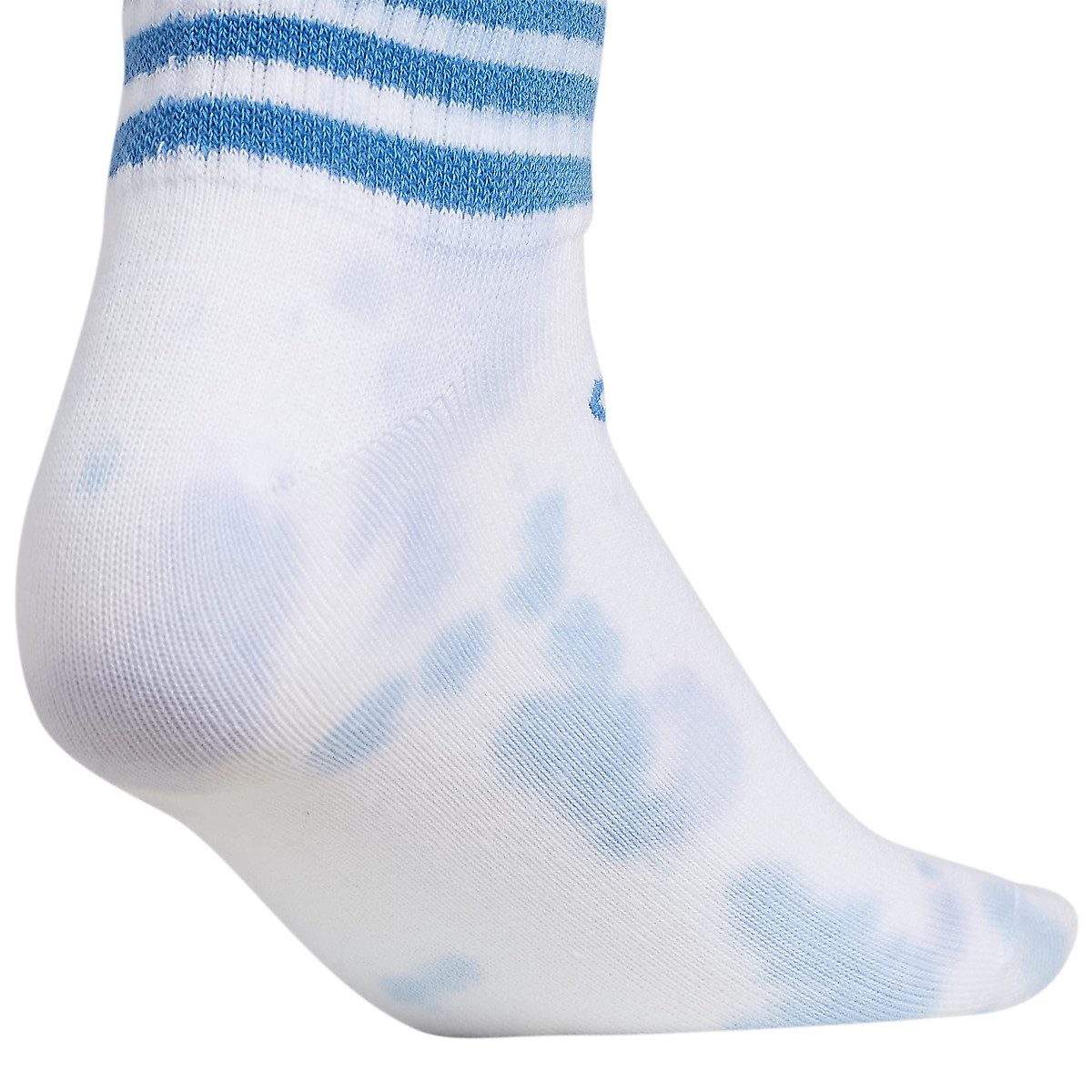 adidas Women's 3-Stripe 2 Color Wash 3-Pack Low Cut, Ambient Sky Blue/Violet Tone Purple/White, Medium