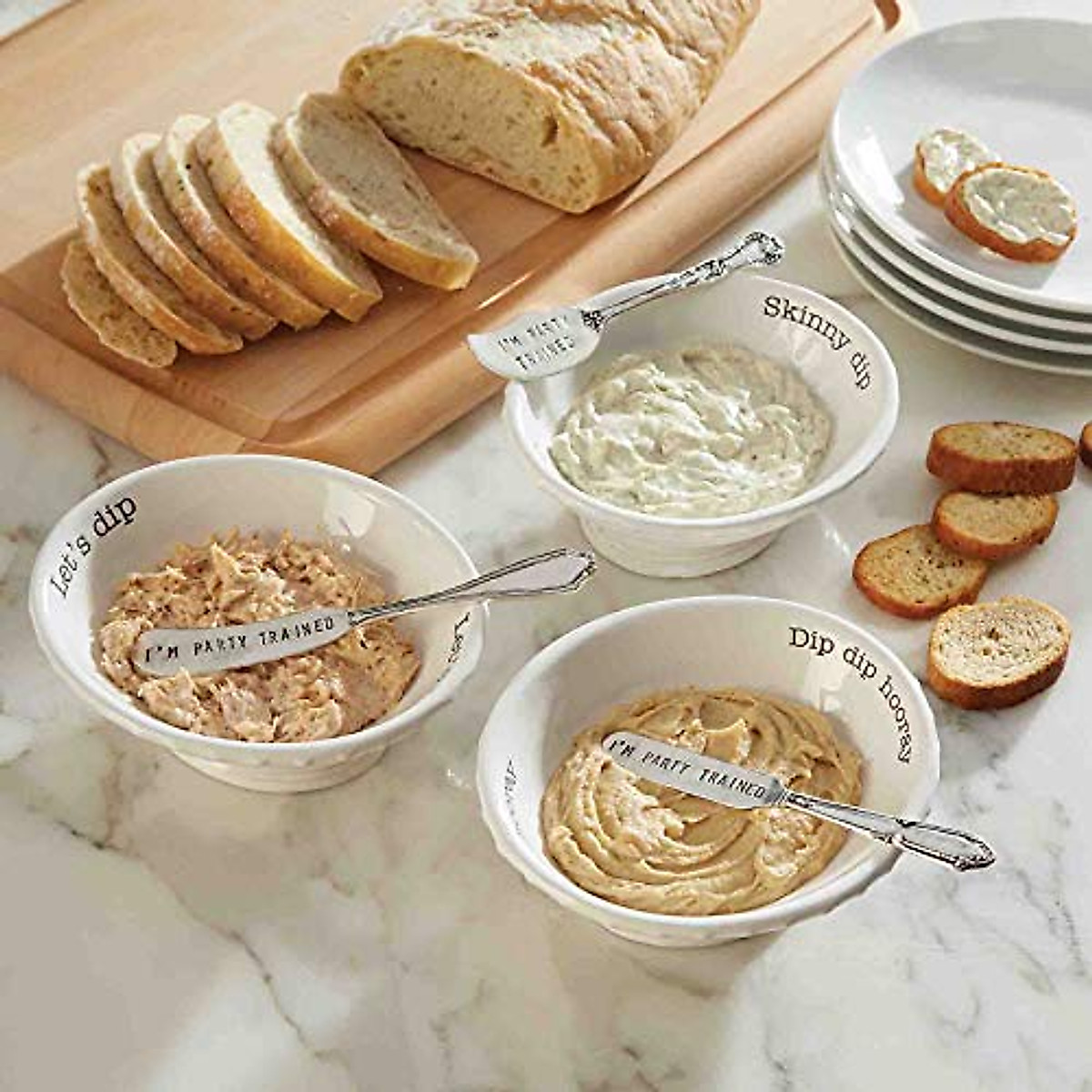 Mud Ceramic Pie Bowl and Spreader Gift Set, Skinny Dip