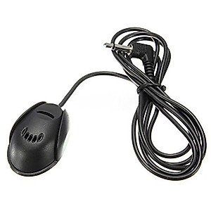 Galabox Mic 3.5mm External Microphone Assembly for Car Vehicle Head Unit Bluetooth Enabled Audio Stereo Radio Receiver GPS DVD with 3m Cable Plug and Play