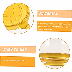 HEMOTON 100pcs Mini Cake Cupcake Holder Dessert Cups with Lids Mooncake Box Wedding Cake Stand Mini Paper Cups Clear Cake Stand Tray Moon Cake Mooncake Tray Puffs Gift Clamshell Mini