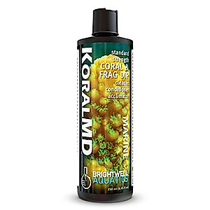 Brightwell Aquatics Koral MD - Standard Strength Coral & Frag Dip Cleaner & Conditioner Acclimator, 250 ml (KMD250)