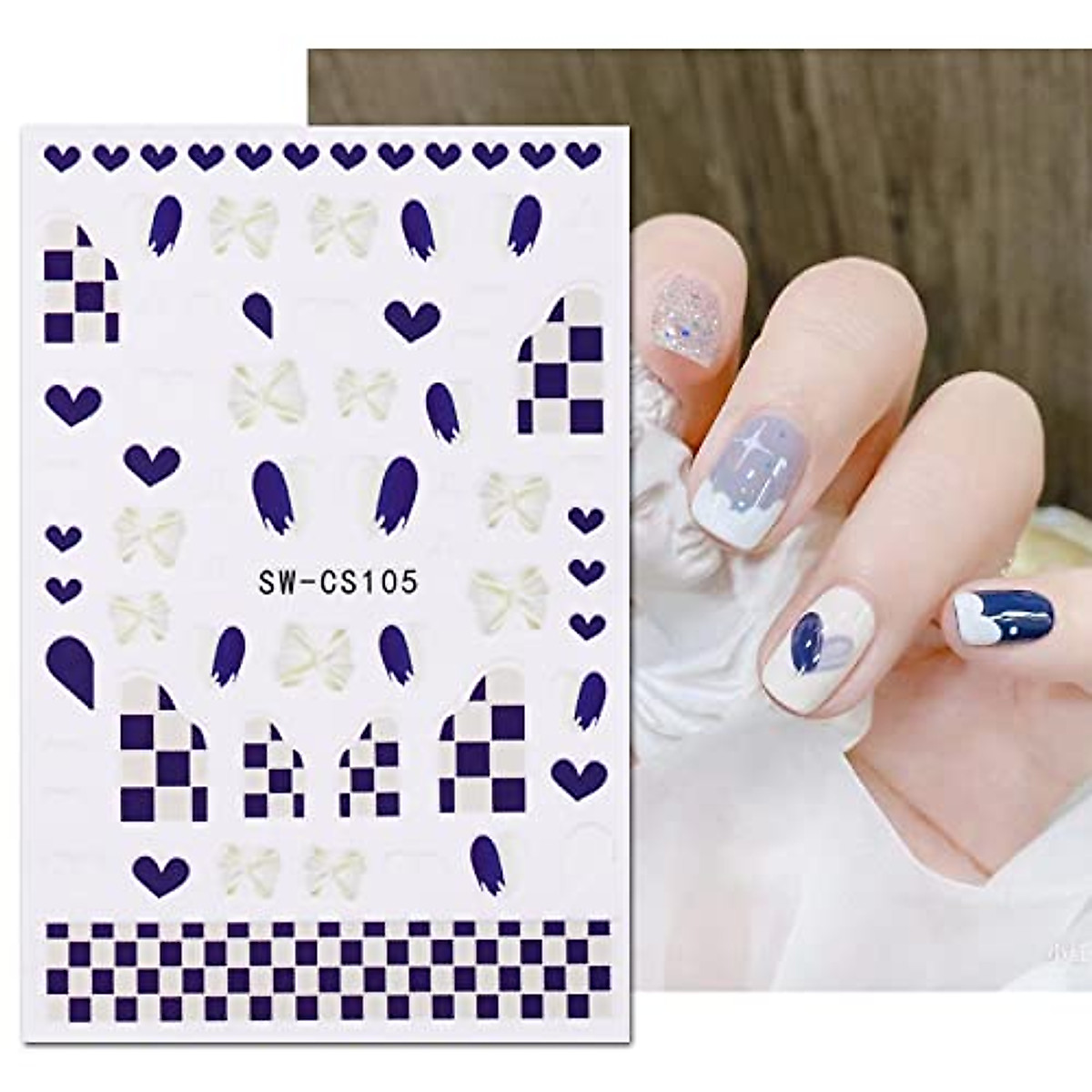 JMEOWIO 10 Sheets Spring Flower Nail Art Stickers Decals Self-Adhesive Pegatinas Uñas Summer Daisy Floral Nail Supplies Nail Art Design Decoration Accessories