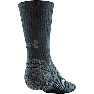 Under Armour Men's Standard Elevated Novelty Crew Socks, 3-Pairs, Black/Jet Gray Assorted, Large