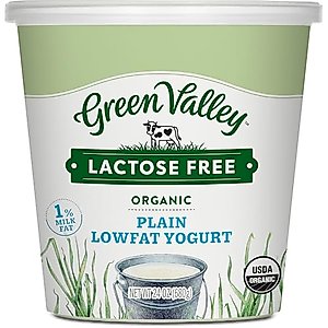 Green Valley Lactose Free Organic Lowfat Plain Yogurt, 24 Ounce