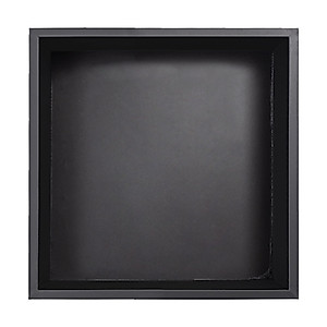 ZHAIUPON Shower Niche 12" x 12", Stainless Steel Wall Shower Niche No Tile Needed,Black Single Shelf Recessed Shower Shelf for Home Bathroom Storage Soap Niche