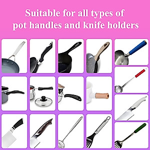 Generic Silicone Pan Handle Sleeve,Cast Iron Handle Cover for Frying Pan,Spatulas,Skillet, Wok, Pot,Ladles and Skimmers etc,Durable and Easy to Install, Dark gray, 43-160