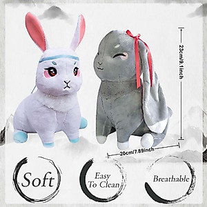Vercico Bunny Stuffed Animals Anime Plush Toys Easter Rabbit Stuffed Animal Decoration for Anime Fans Gifts 2pcs