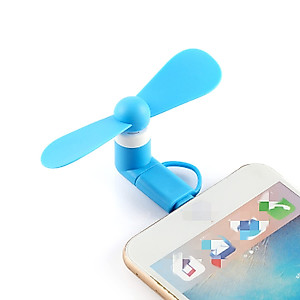 Gfytdxe Mini Cell Phone Fan - Colorful and Powerful 2-in-1 Fan Compatible for iPhone, iPad, Android Smartphone,Tablet - Cell Phone Summer Accessories - (6-Pack)