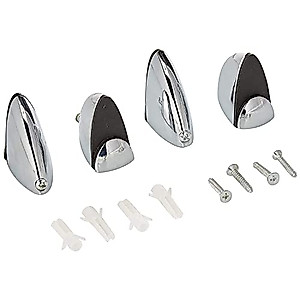 Jusalpha 2 Pack of Acrylic Glass Wall Mounted Floating Shelves with Metal Adjustable Shelf Bracket Wall Mount, 03 (12'' X 6'')